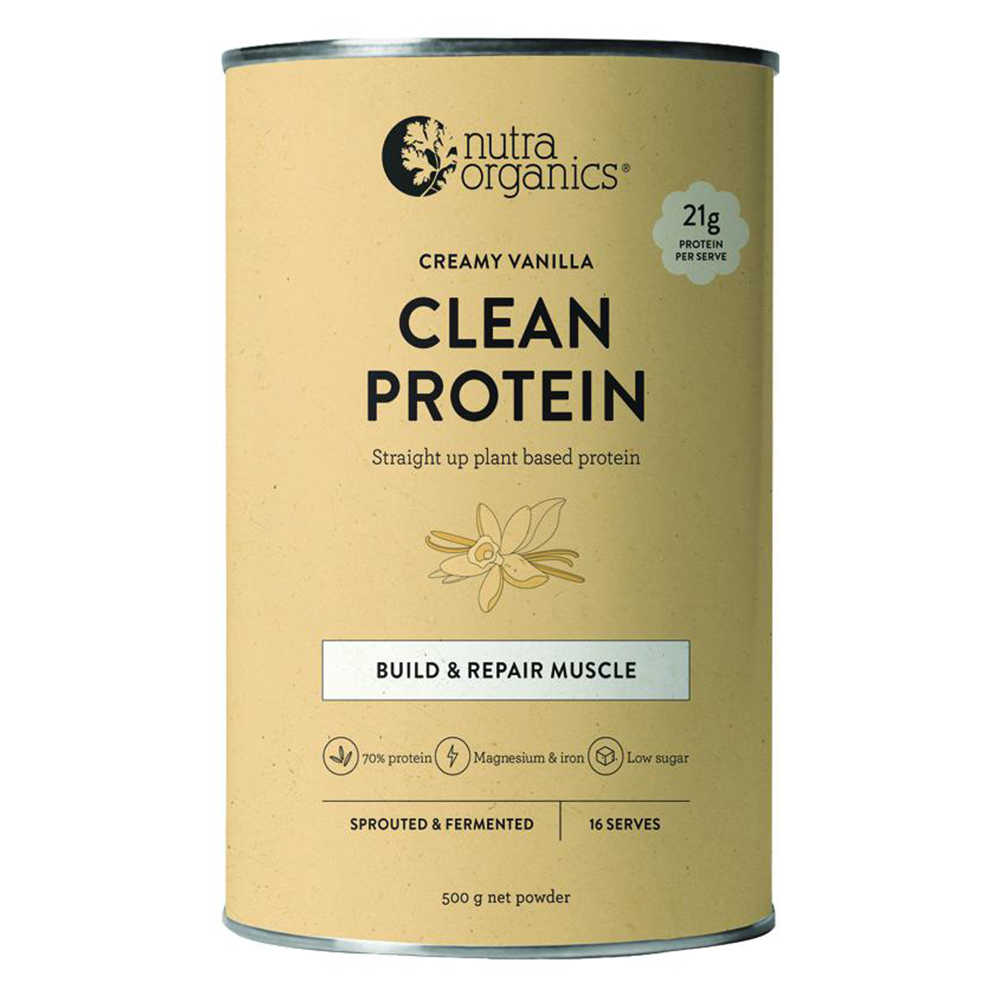 Nutra Organics Clean Protein Creamy Vanilla Powder