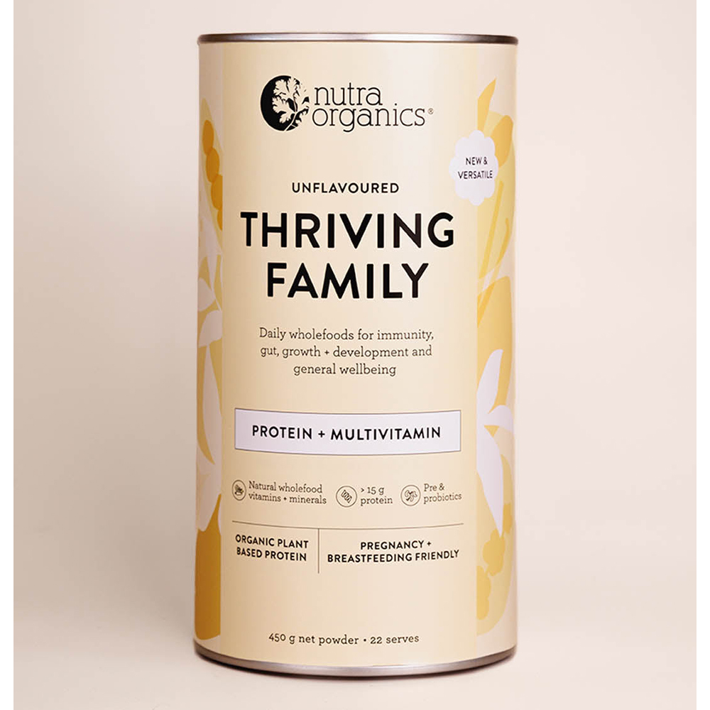 Nutra Organics Thriving Family Protein + Multivitamin Powder Unflavoured