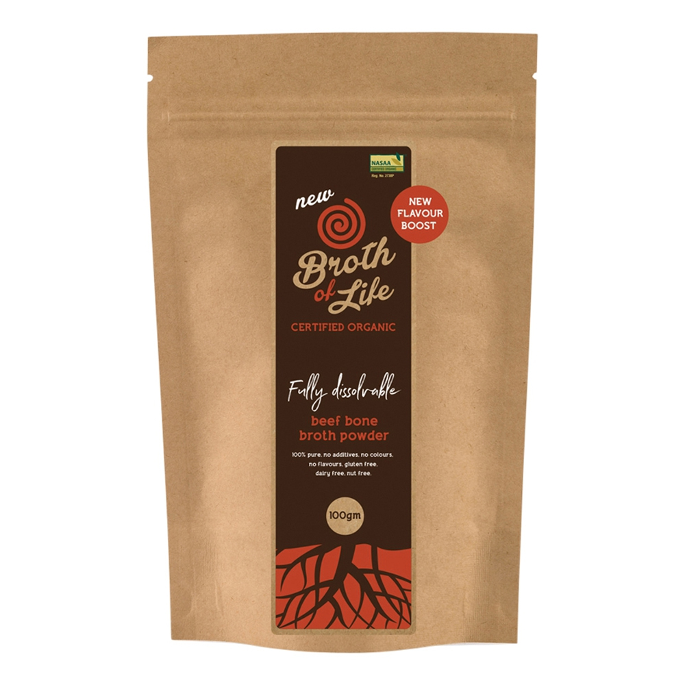 Buy Broth Of Life Freeze-Dried Beef Bone Broth Powder 100gm Australia