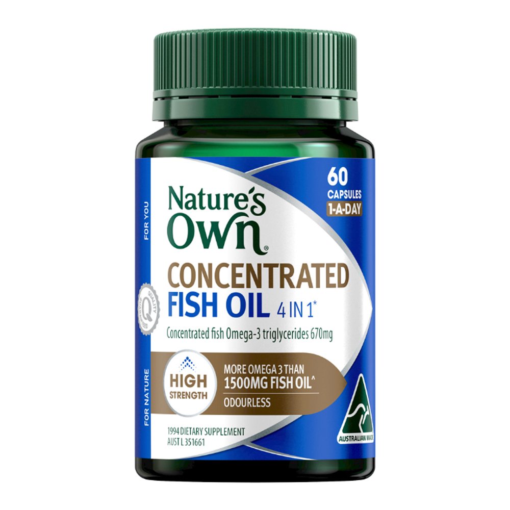 Buy Nature's Own 4-In-1 Concentrated Fish Oil High Strength Odourless ...