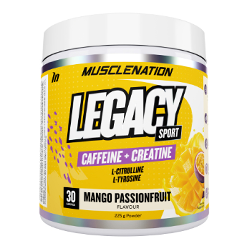 Buy Muscle Nation Legacy Pre Workout Energy Powder Mango Passionfruit ...